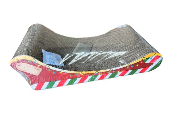 Cosmic Holiday Scratcher for Cats with Catnip 18"(L) x 5.5"(H ...